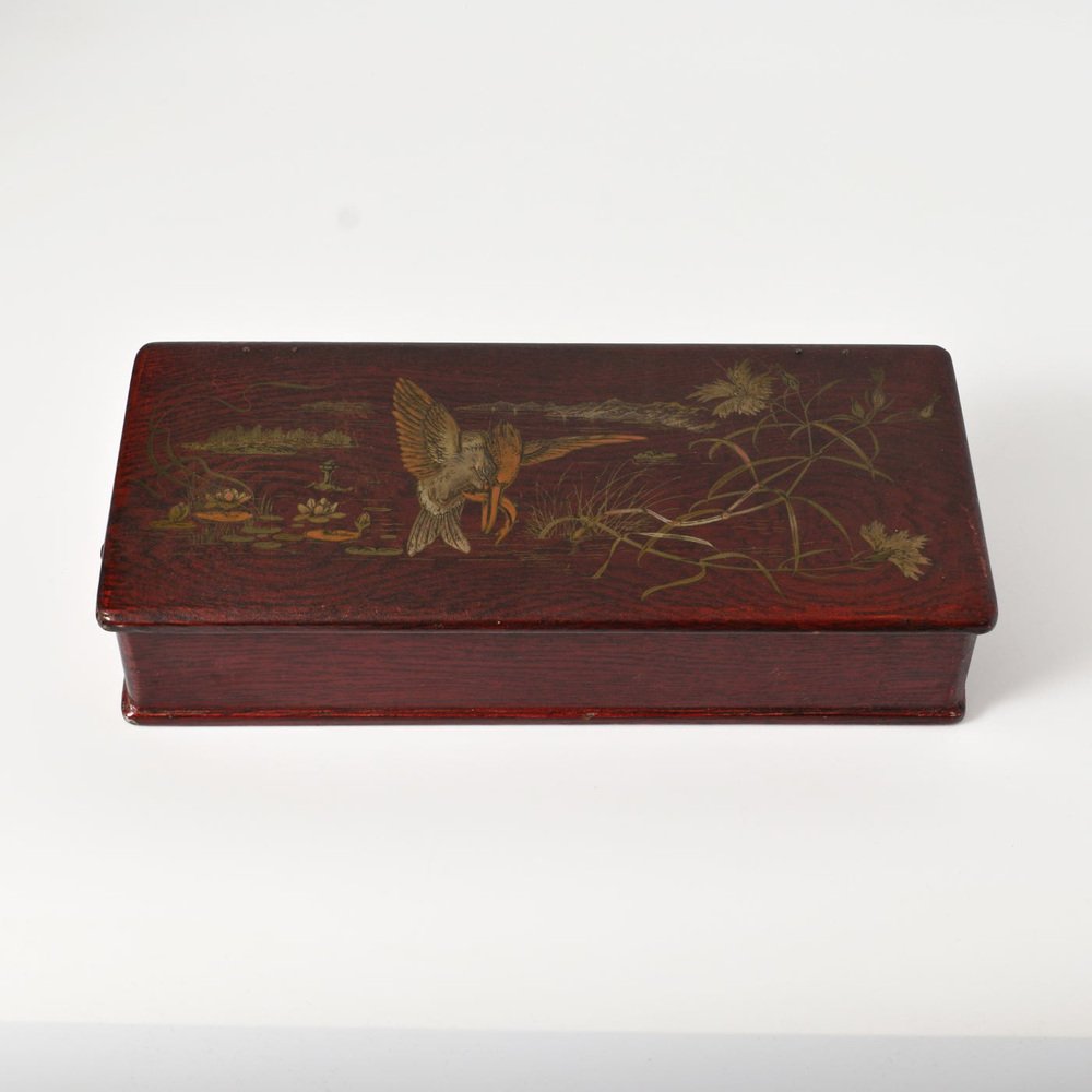 Antique Japanese Meiji Period Lacquer Box, 1890s for sale at Pamono