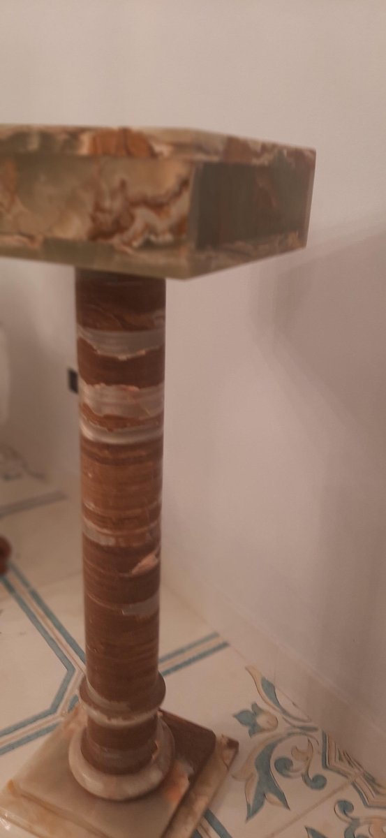 Onyx Column Coffee Table, 1965 for sale at Pamono