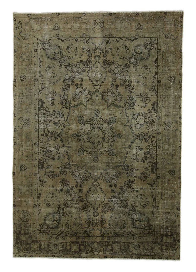 Vintage Hand-Knotted Reworked Middle Eastern Rug for sale at Pamono