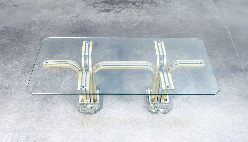 Italian Glass Coffee Table for sale at Pamono
