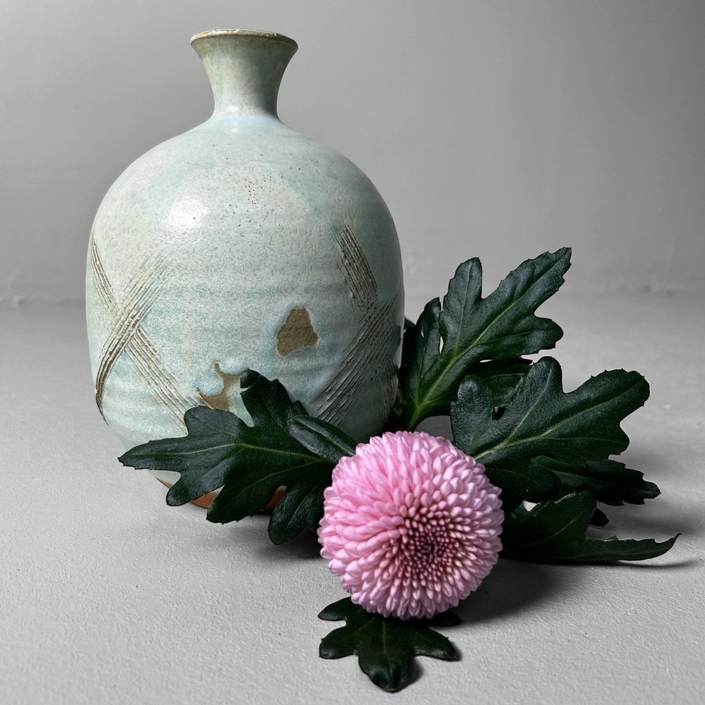 Japanese Ikebana Flower Vase by Shinjō Tōzan-Yaki, 1970s for sale at Pamono
