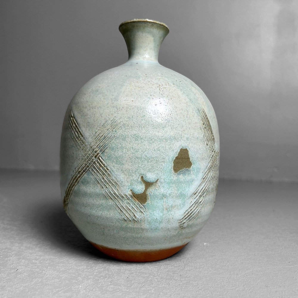 Japanese Ikebana Flower Vase by Shinjō Tōzan-Yaki, 1970s for sale at Pamono