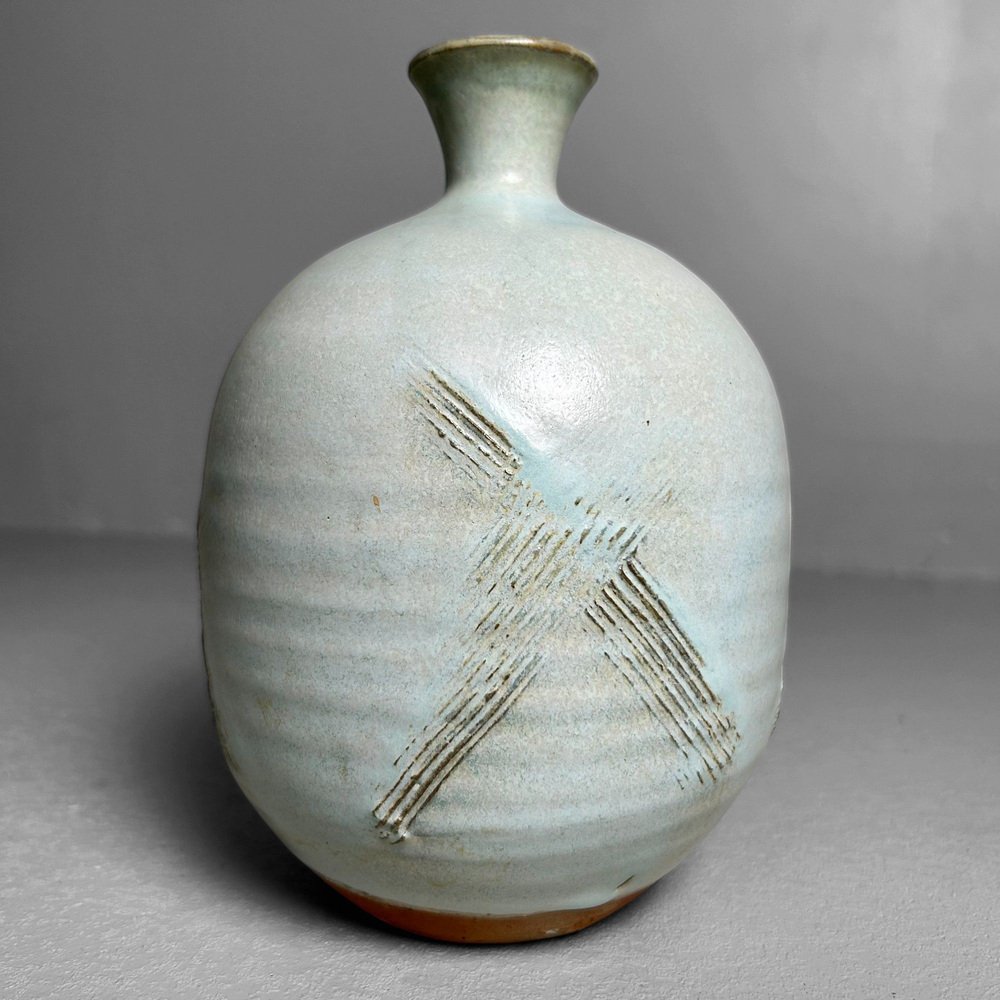 Japanese Ikebana Flower Vase by Shinjō Tōzan-Yaki, 1970s for sale at Pamono