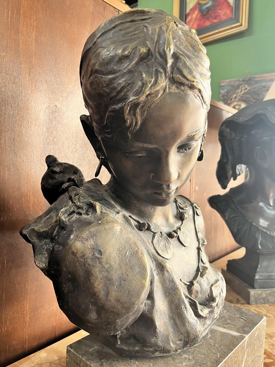 Giuseppe Moretti, Mergellina, 1890s, Bronze on Marble Base for sale at ...