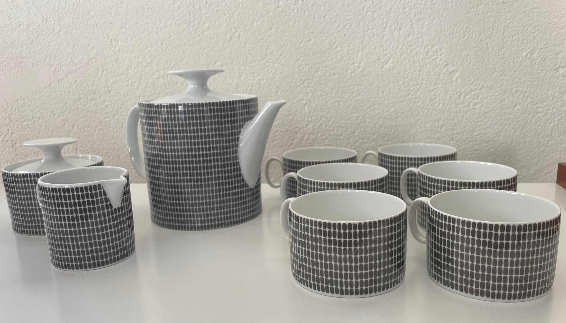 Medaillon Onyx Tea Set by Theo Baumann and Richard Scharrer for Thomas ...
