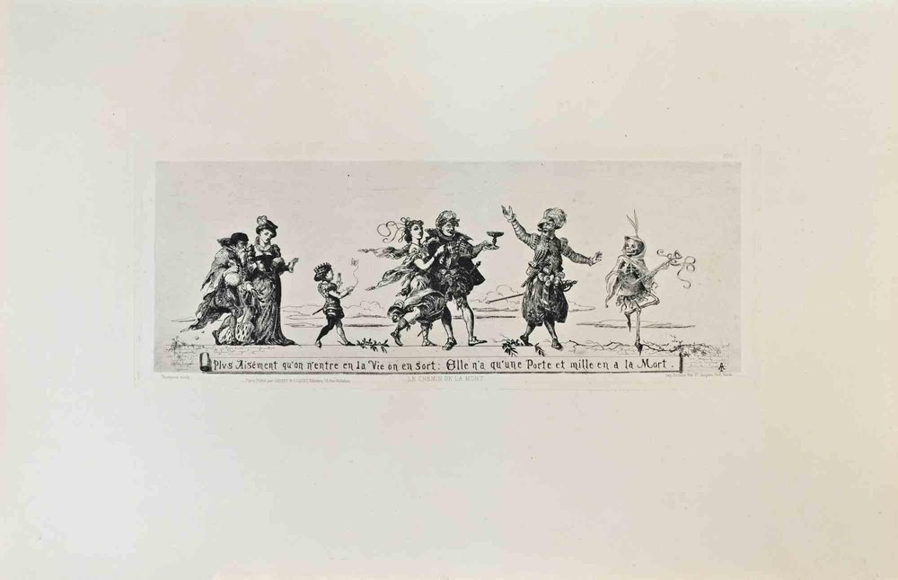 Charles Thompson, Le Chemin de la Mort, Etching, 1870s for sale at Pamono