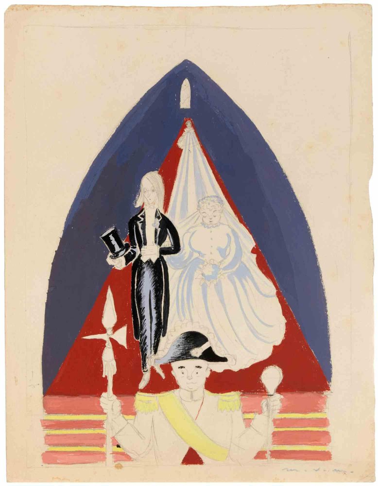 Maurice Van Moppes, The Show, Tempera e acquerello, anni '70 in vendita ...