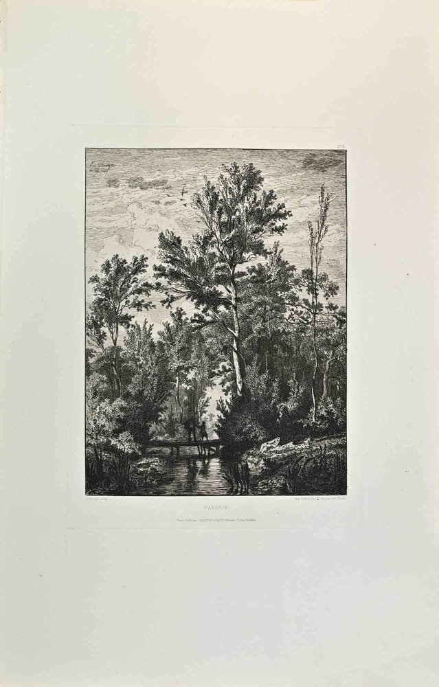 Leo Drouyn, Paysage, grabado, década de 1870 en venta en Pamono