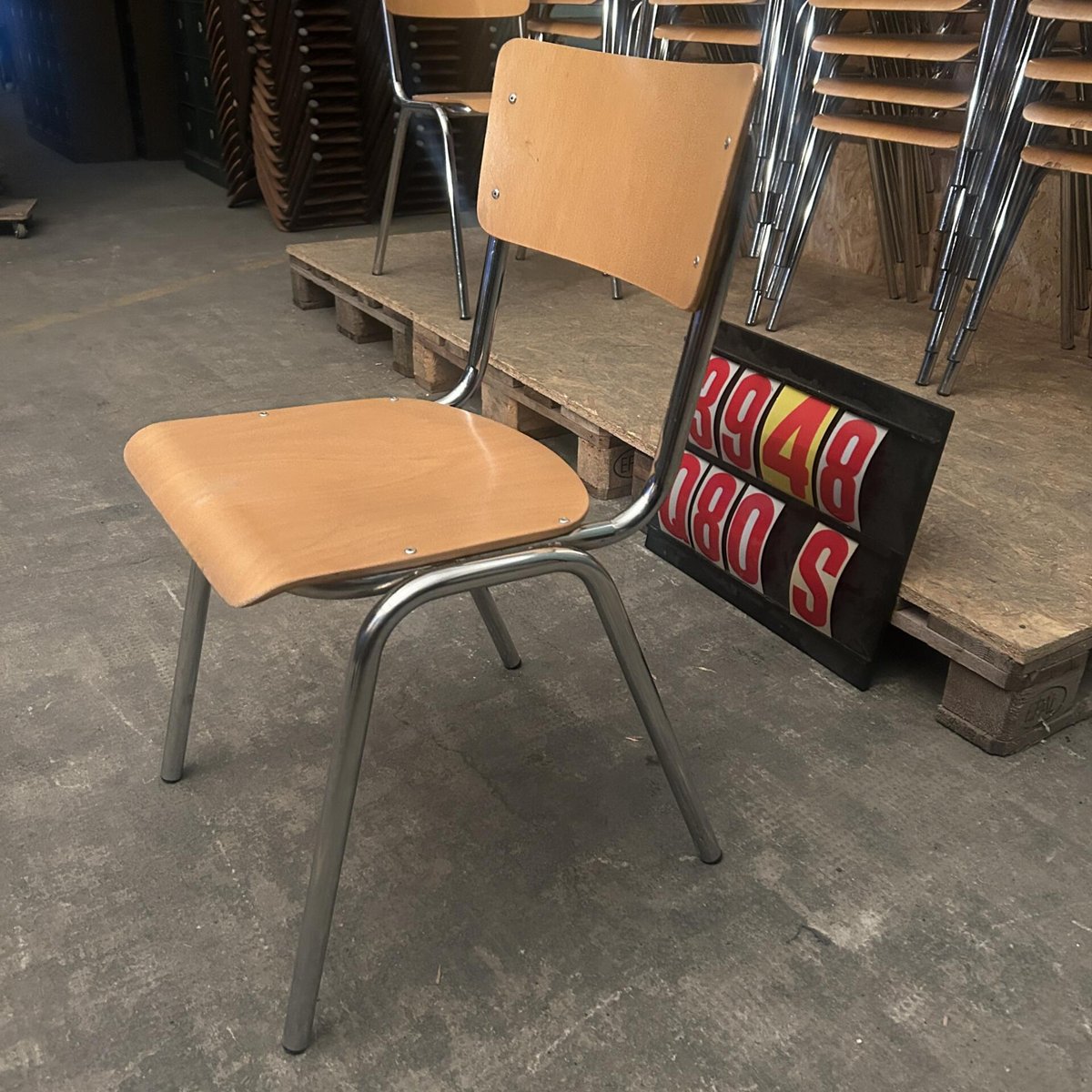 Dutch University Stacking Dining Chair for sale at Pamono