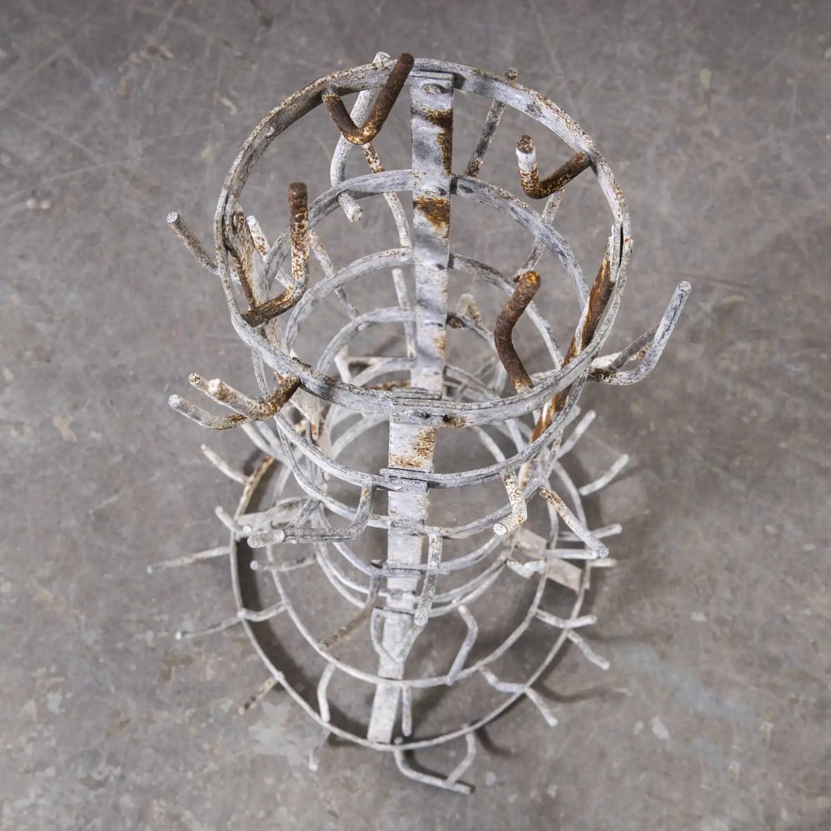 Large Vintage French Bottle Drying Rack, 1950s for sale at Pamono