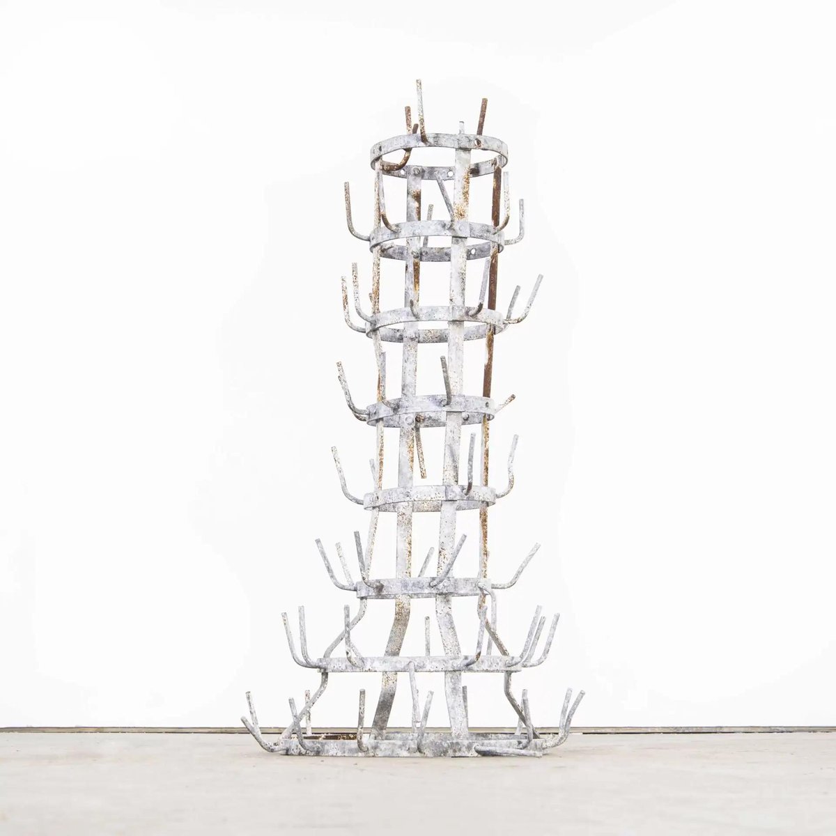 Large Vintage French Bottle Drying Rack, 1950s for sale at Pamono