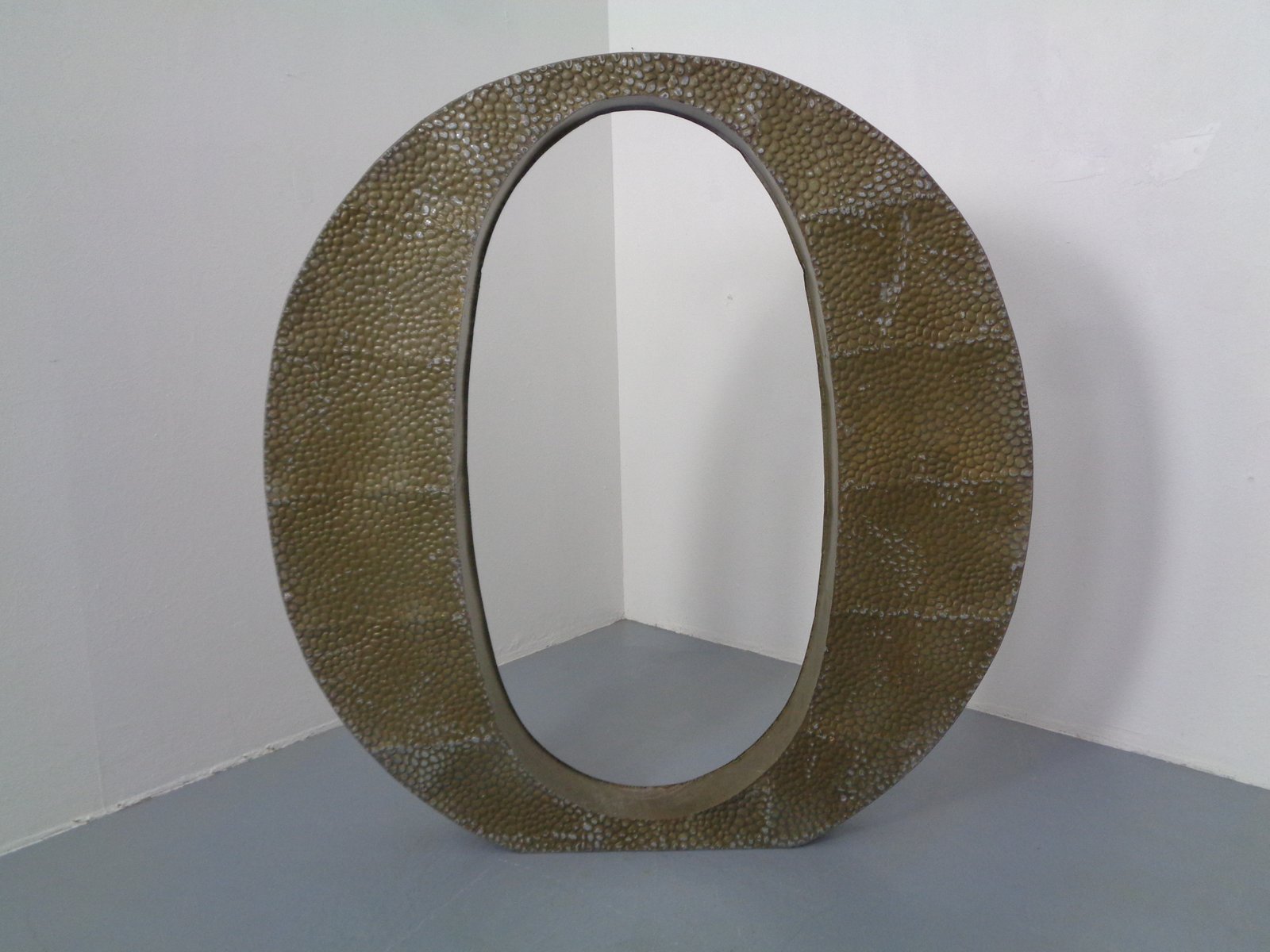 Large Industrial Letter O in Aluminum, 1960s for sale at Pamono
