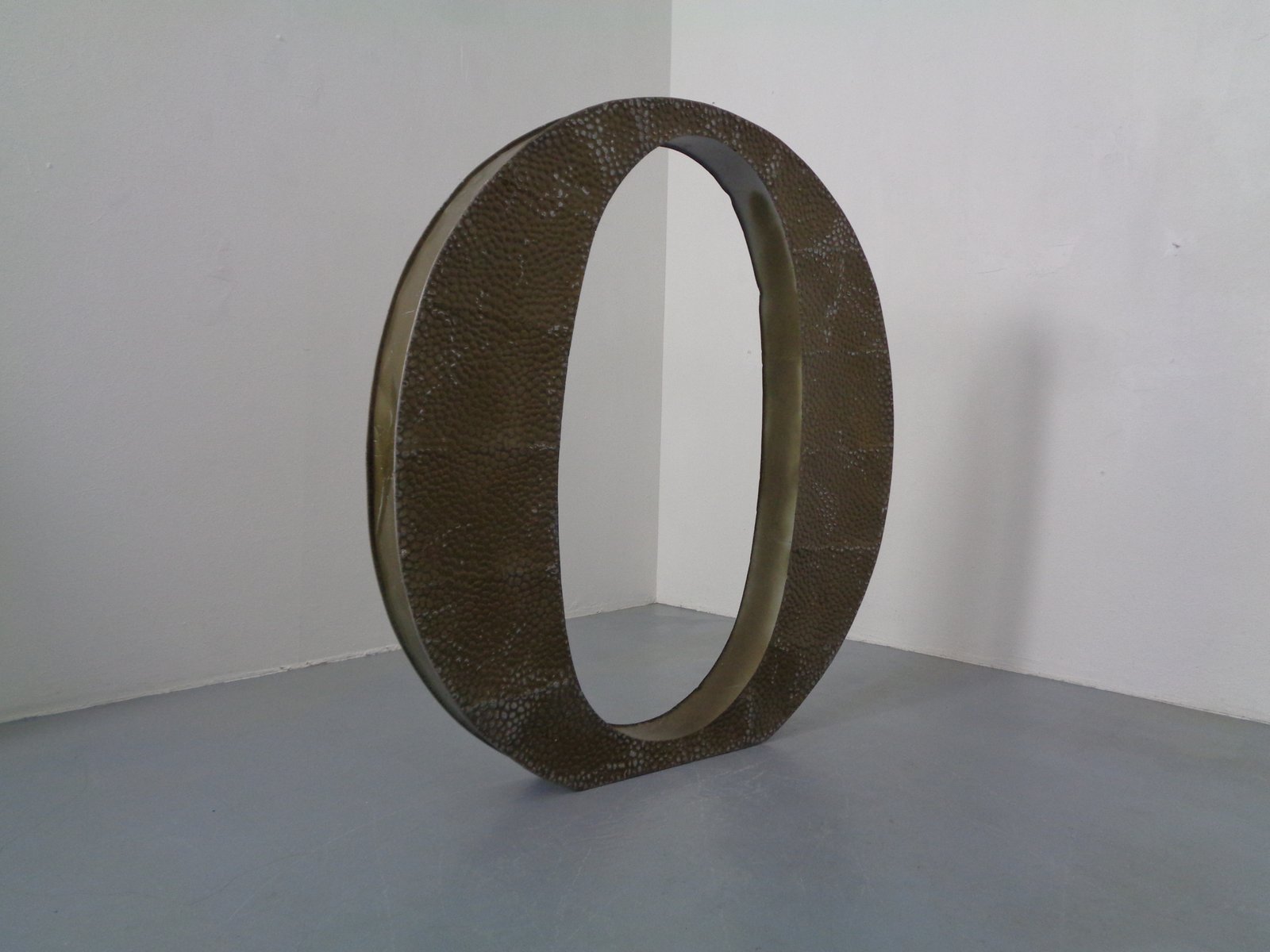 Large Industrial Letter O in Aluminum, 1960s for sale at Pamono