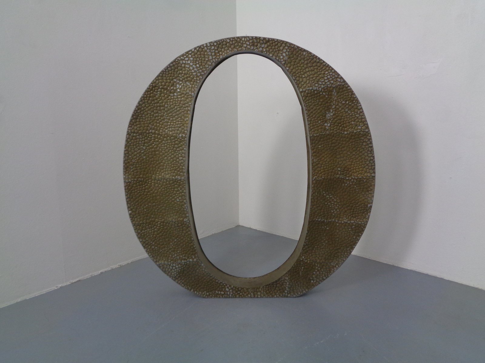 Large Industrial Letter O in Aluminum, 1960s for sale at Pamono