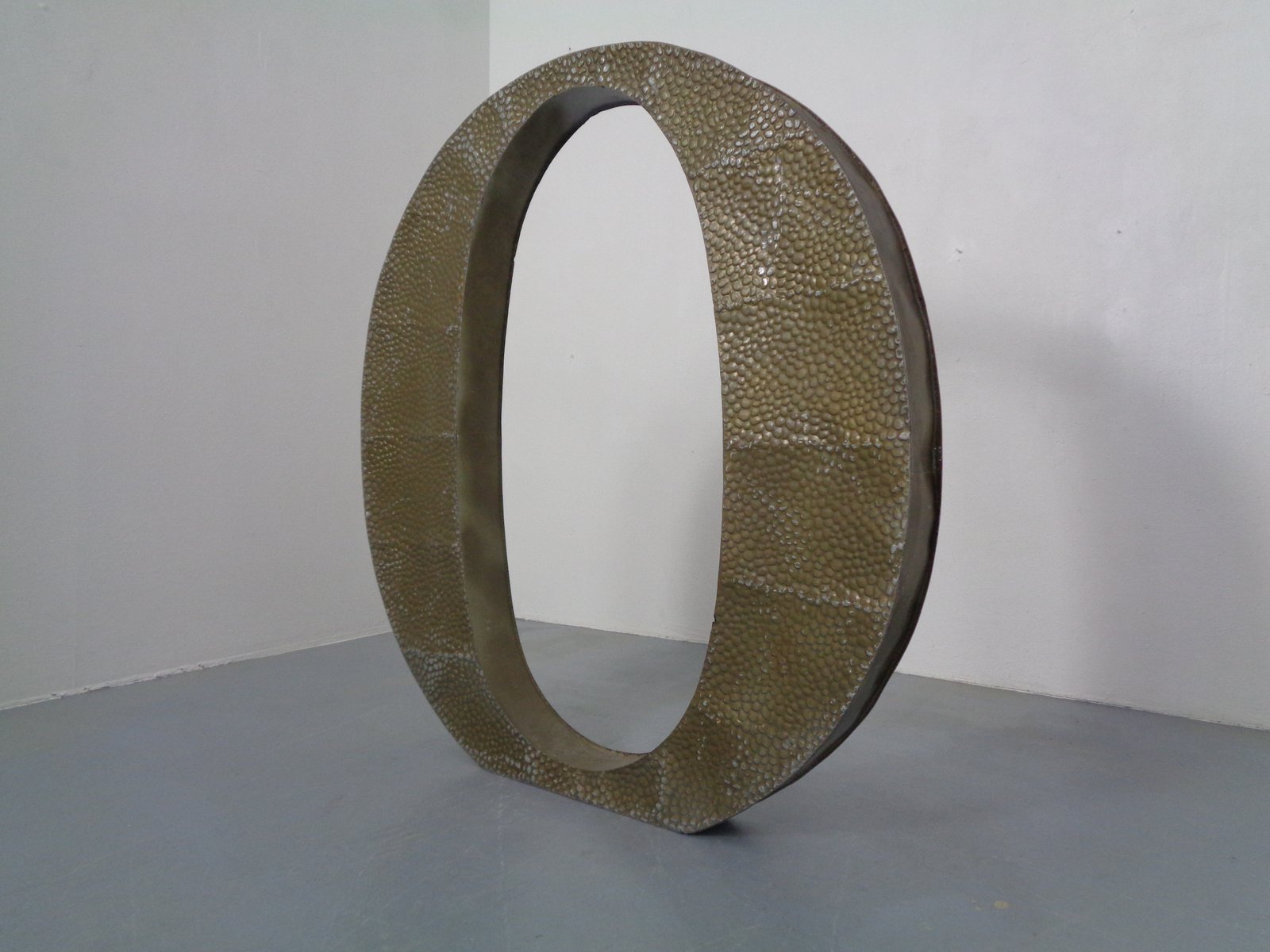 Large Industrial Letter O in Aluminum, 1960s for sale at Pamono