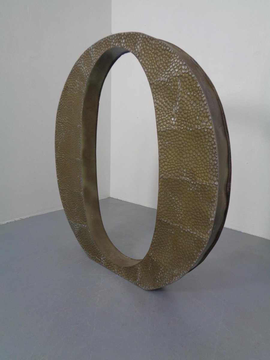 Large Industrial Letter O in Aluminum, 1960s for sale at Pamono