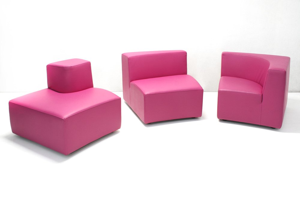 Pink Modular Sectional Sofa by Porada Arredi, 2000s, Set of 3 for sale ...