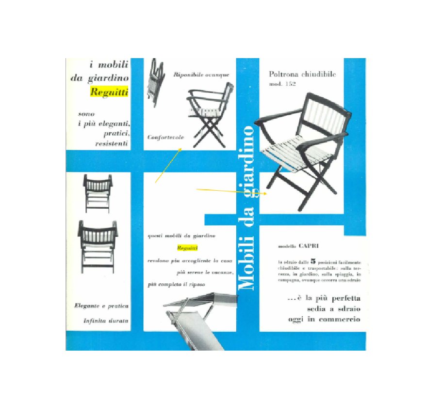 Mid-Century Folding Rocking Chairs from Fratelli Reguitti, 1950s for ...