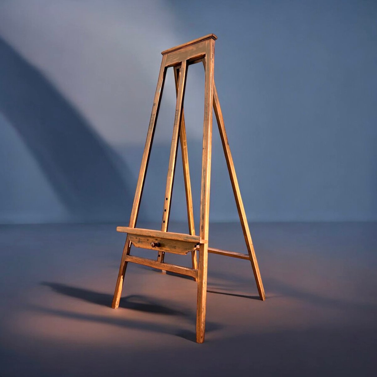 Extra Large Vintage Oakwood Field Easel, 1920s, W. Klein for sale at Pamono