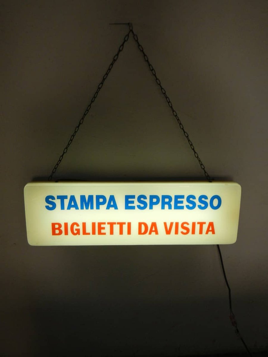 Vintage Illuminated Sign, 1970 for sale at Pamono