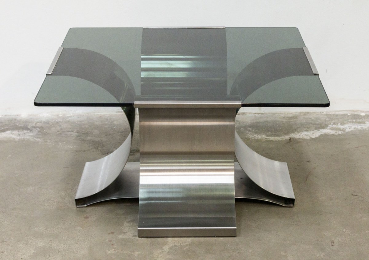 Square Coffee Table by François Monnet for Kappa, 1970s for sale at Pamono