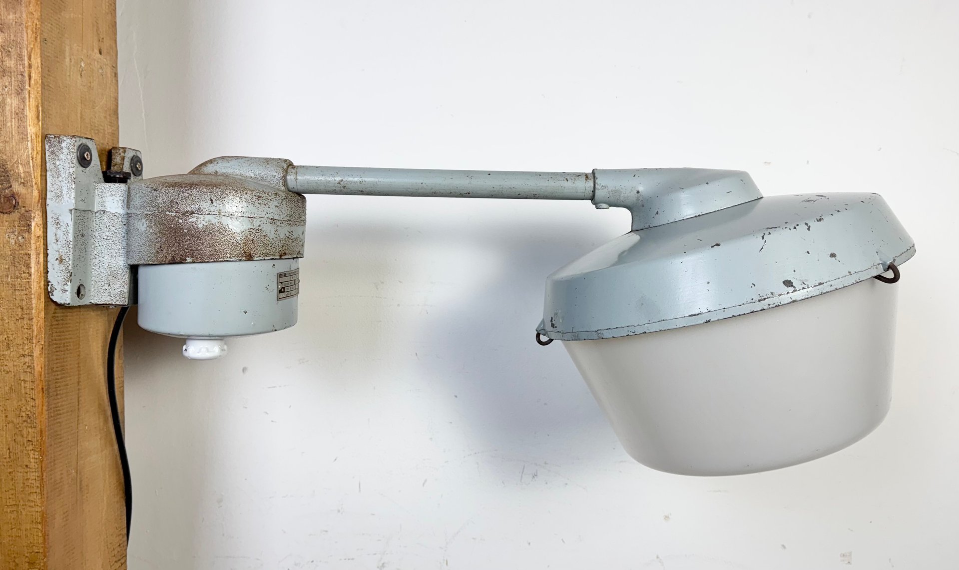 Industrial Grey Factory Wall Light from Elektrosvit, 1970s for sale at ...