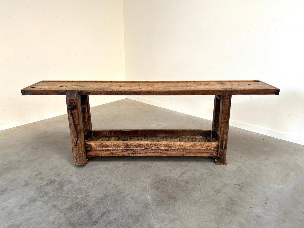 Large Antique Carpenter's Working Table for sale at Pamono