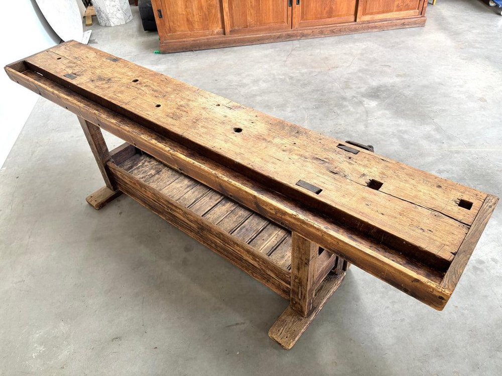 Large Antique Carpenter's Working Table for sale at Pamono