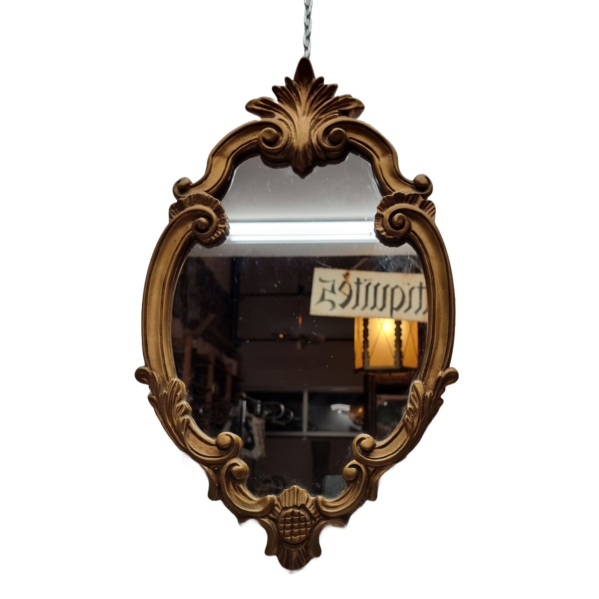 Vintage Rococo Style Crested Mirror, 1960s for sale at Pamono
