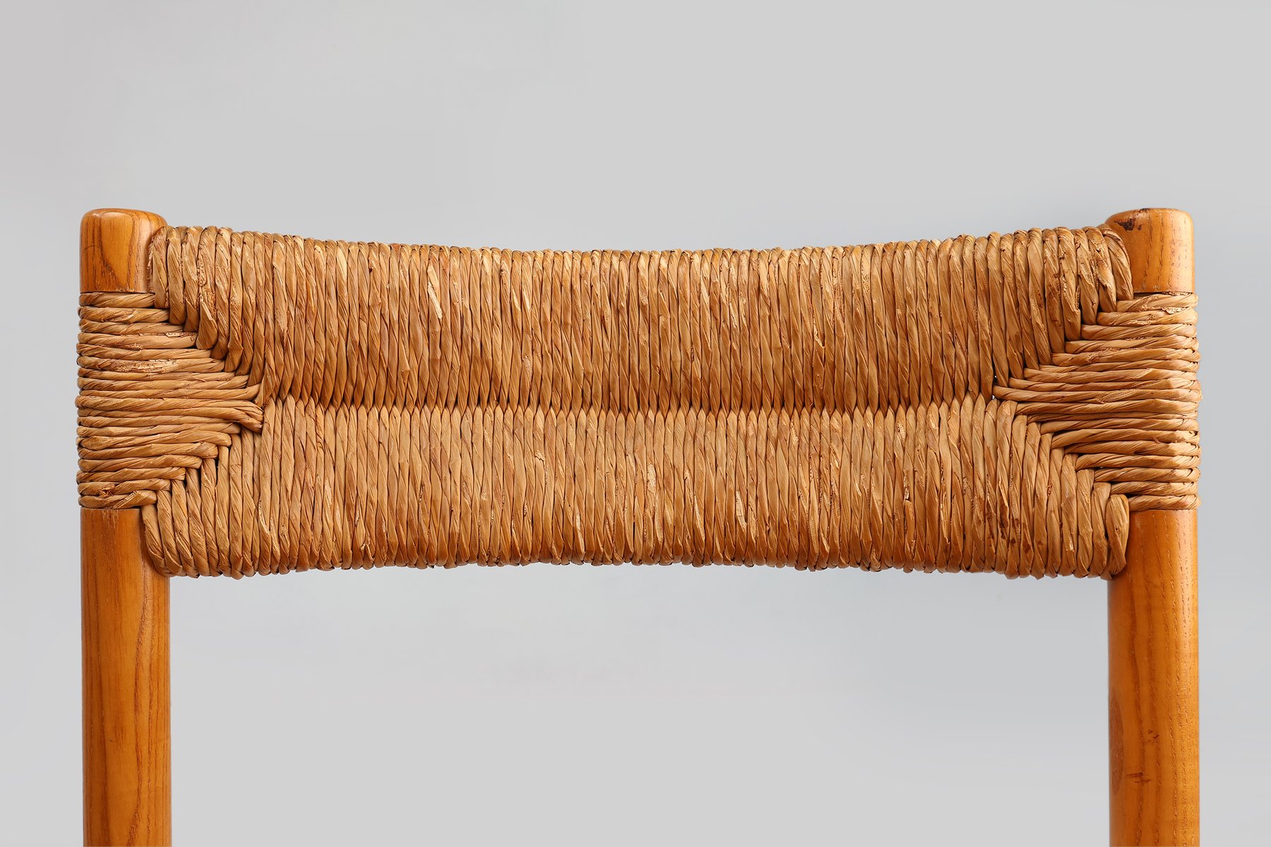 Set of Dordogne Straw Chairs by Robert Sentou and Charlotte Perriand ...