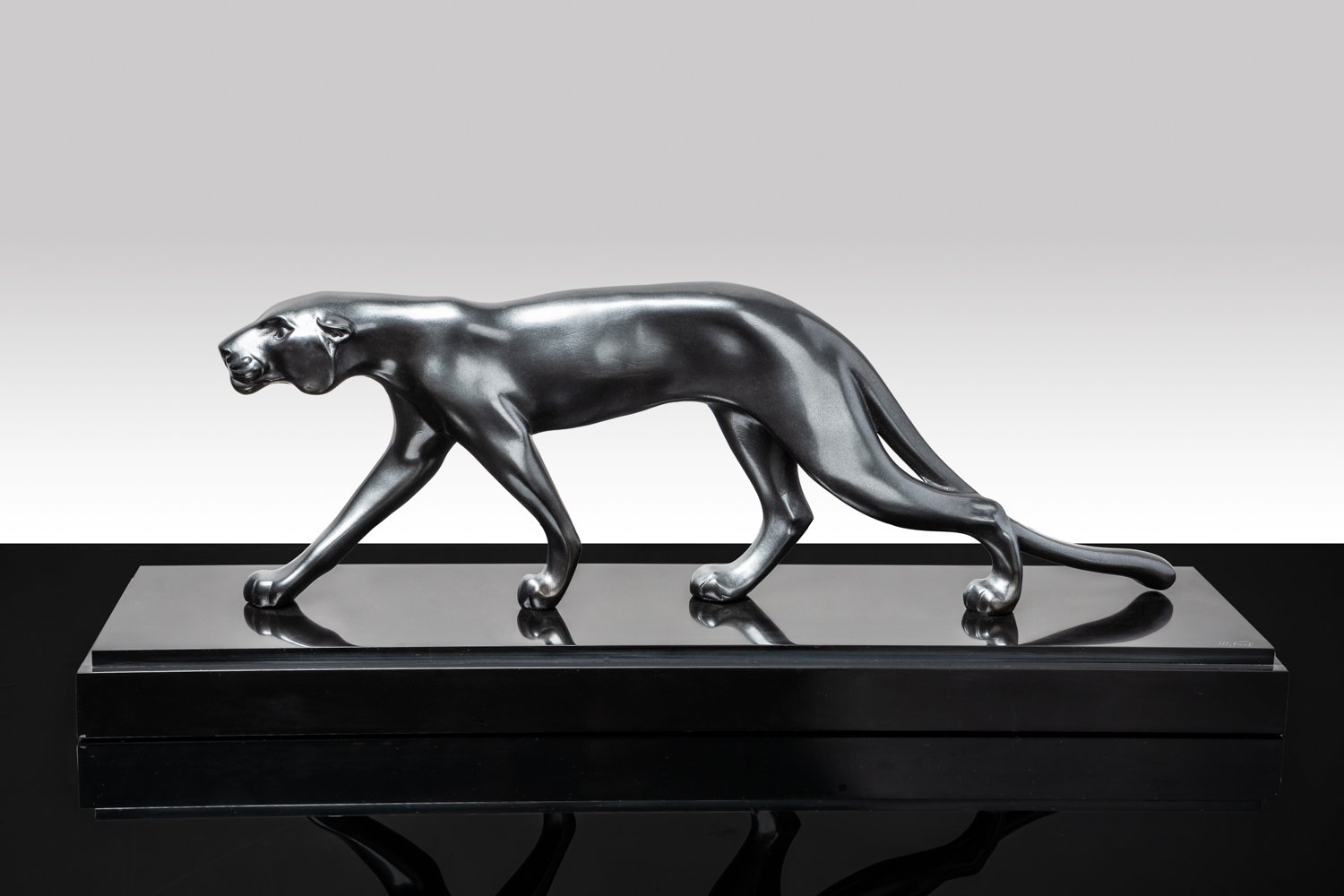 Maurice Font, Panther Sculpture, 1920s, Metal on Marble Base for sale ...