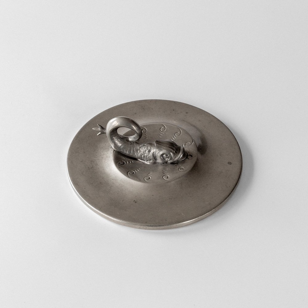 Swedish Grace Art Deco Pewter Hand Mirror with Koi Fish, 1930s for sale ...