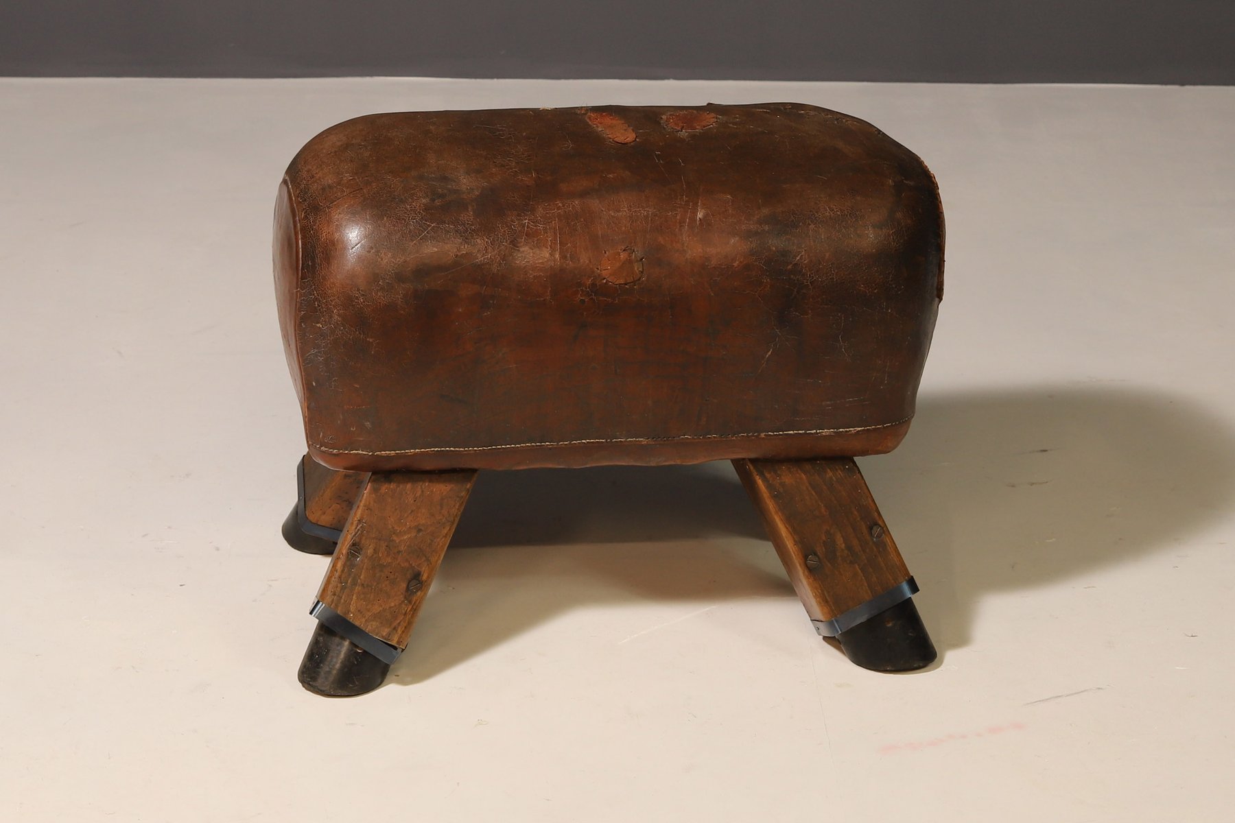 Vintage Leather Gymnastics Stool, Former Czechoslovakia, 1930s for sale ...