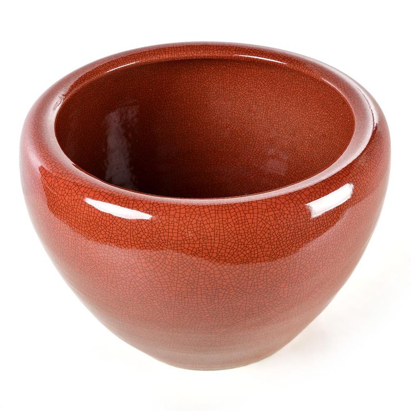 Large Red Ceramic Planter for sale at Pamono