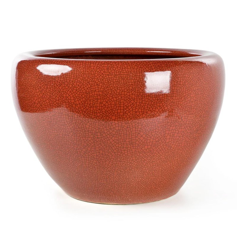 Large Red Ceramic Planter for sale at Pamono