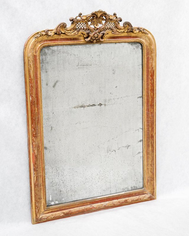 Louis Philippe Mirror with Crest for sale at Pamono