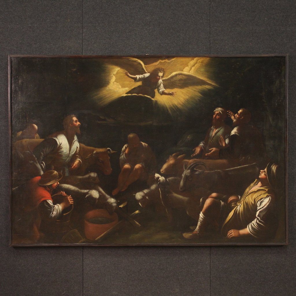 Bassano School Artist, The Announcement to the Shepherds, 17th Century ...