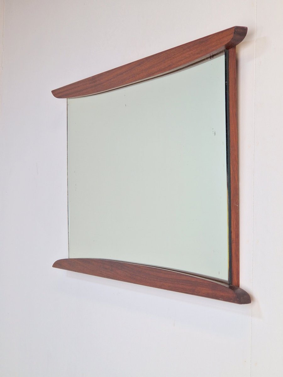 Vintage Rectangular Mirror with Teak Frame, 1960s for sale at Pamono