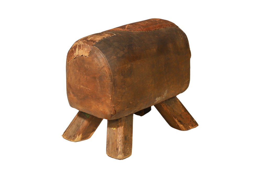Vintage Leather Gymnastics Stool, Former Czechoslovakia, 1930s for sale ...