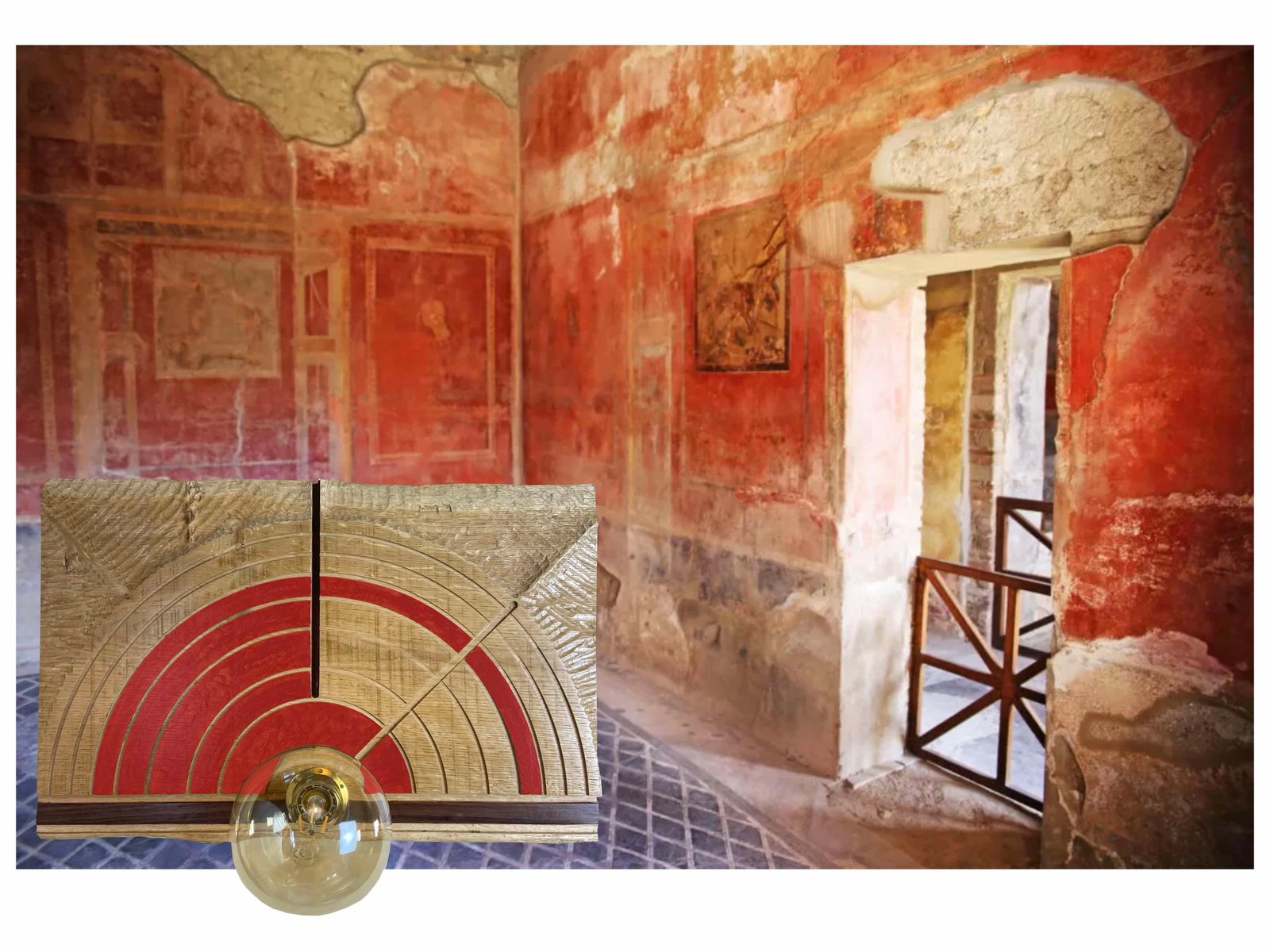 Teatro Rosso Pompeiano Lamp by Pietro Meccani for Meccani Arredamenti ...