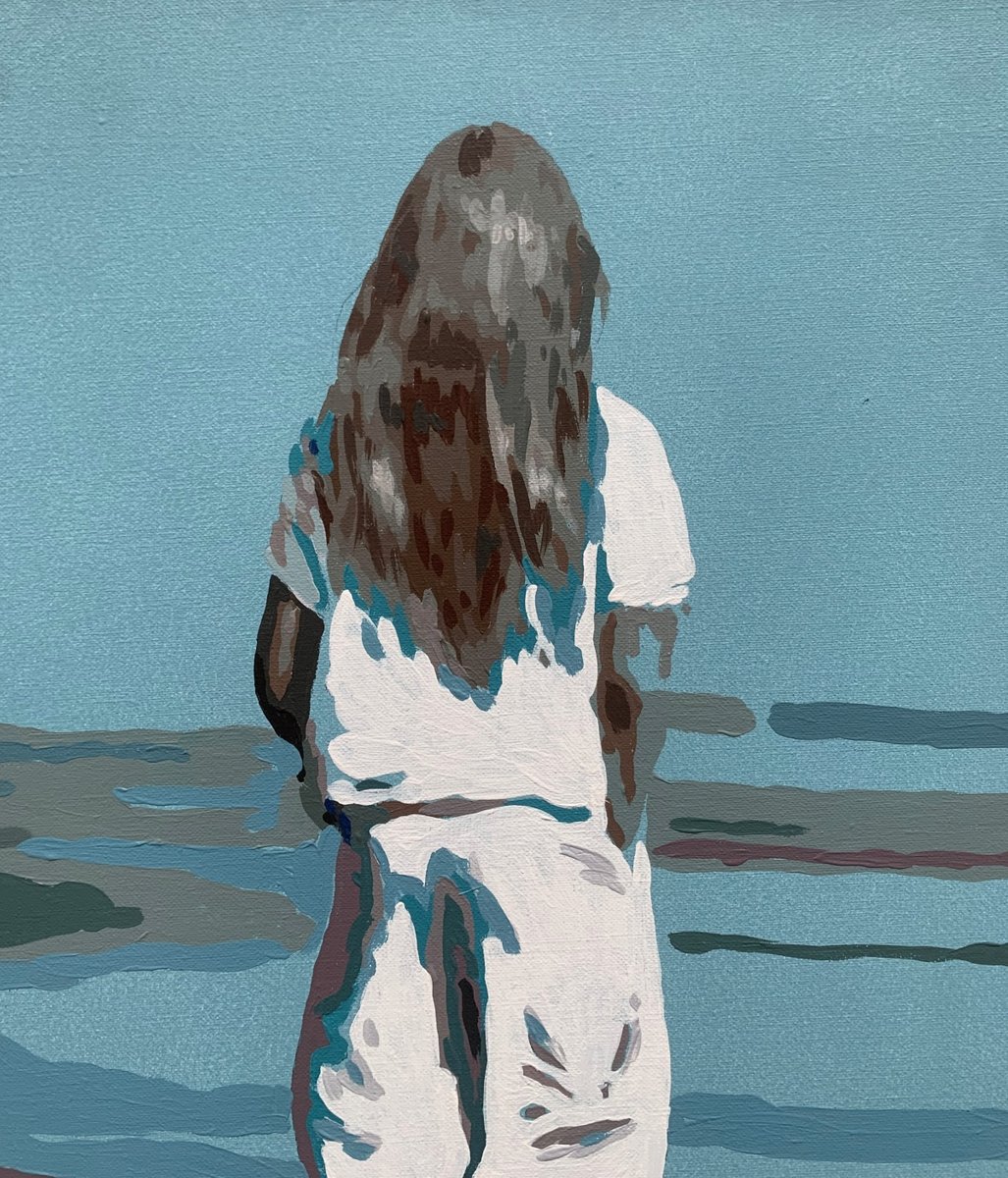 Joanna Woyda, The Beach: Waves, 2025, Acryl auf Leinwand bei Pamono kaufen