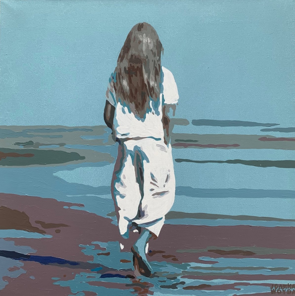 Joanna Woyda, The Beach: Waves, 2025, Acryl auf Leinwand bei Pamono kaufen