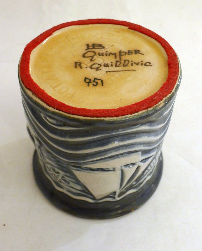 Vintage Art Deco Tobacco Pot by René Quillivic, 1920s for sale at Pamono