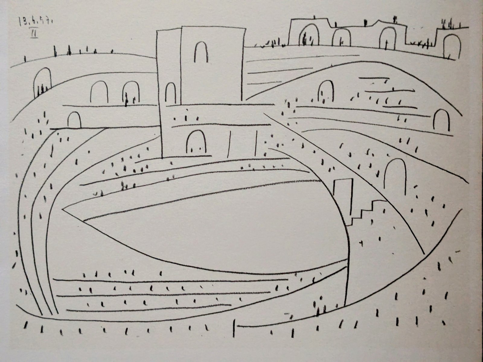 Pablo Picasso, Colosseum, Lithographs, 1961, Set of 2 for sale at Pamono