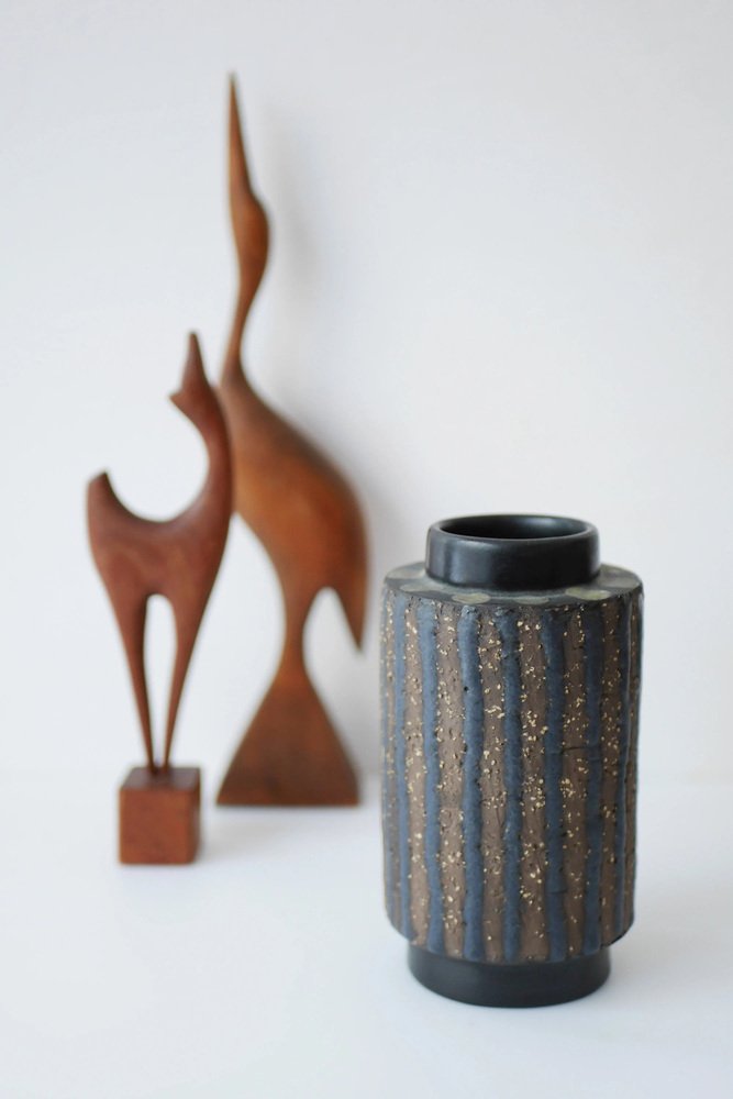 Mid-Century Modern Scandinavian Brutalist Pottery Vase by Mari ...