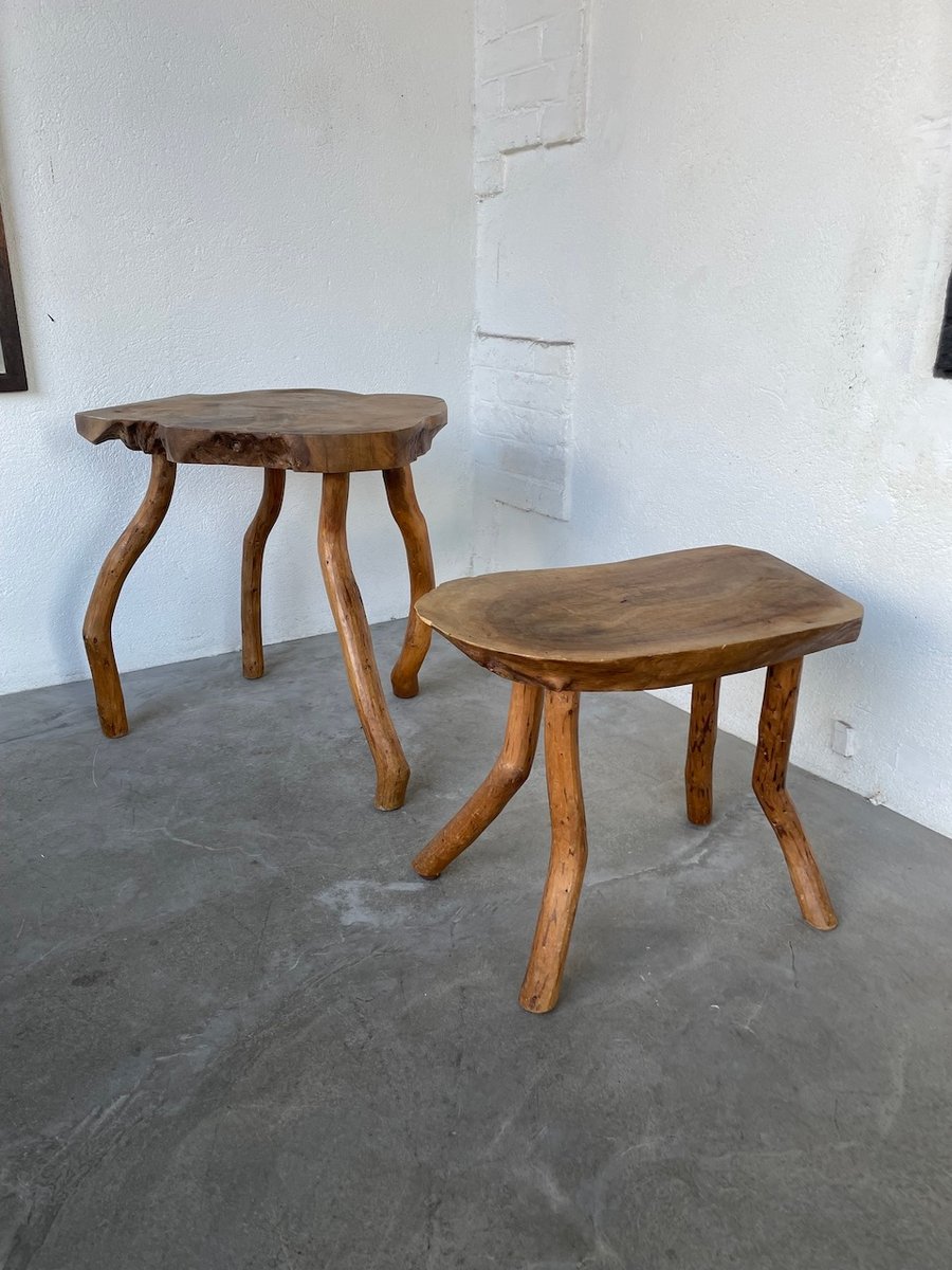 Elm Side Tables, 1960s, Set of 2 for sale at Pamono