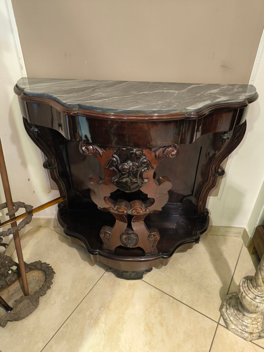 Neapolitan Brown Console, 1890s for sale at Pamono