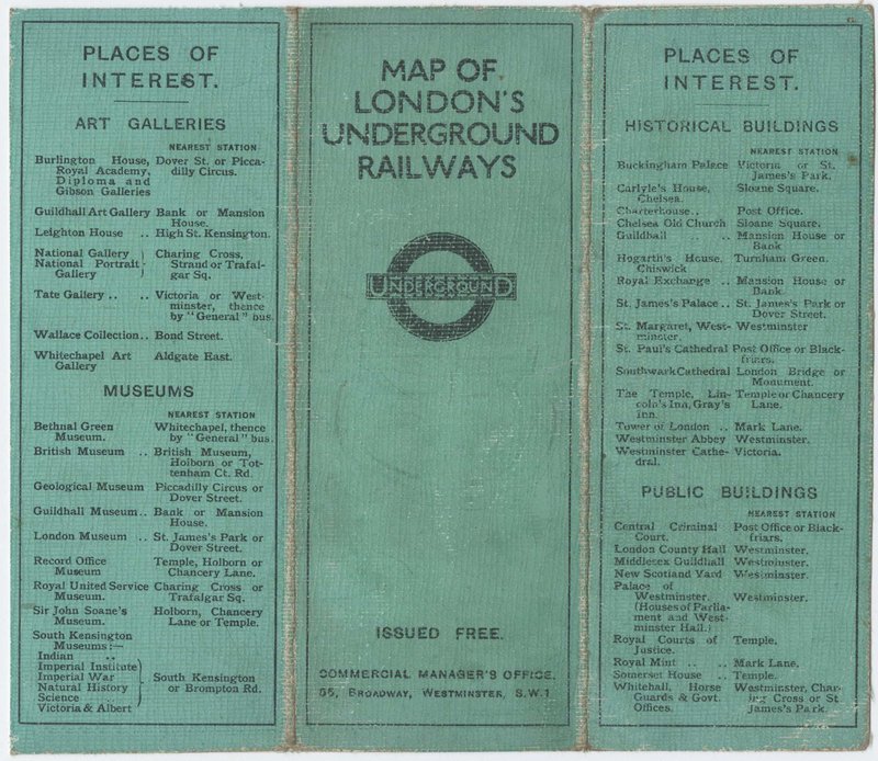 Pre-Beck Passenger Map of the London Underground, 1926 for sale at Pamono
