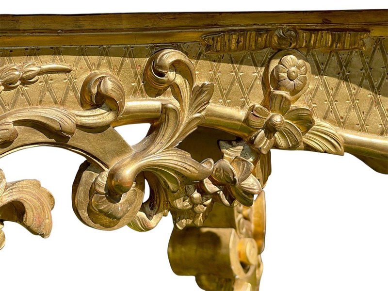 Napoleon III Gilded Wood Center Table for sale at Pamono