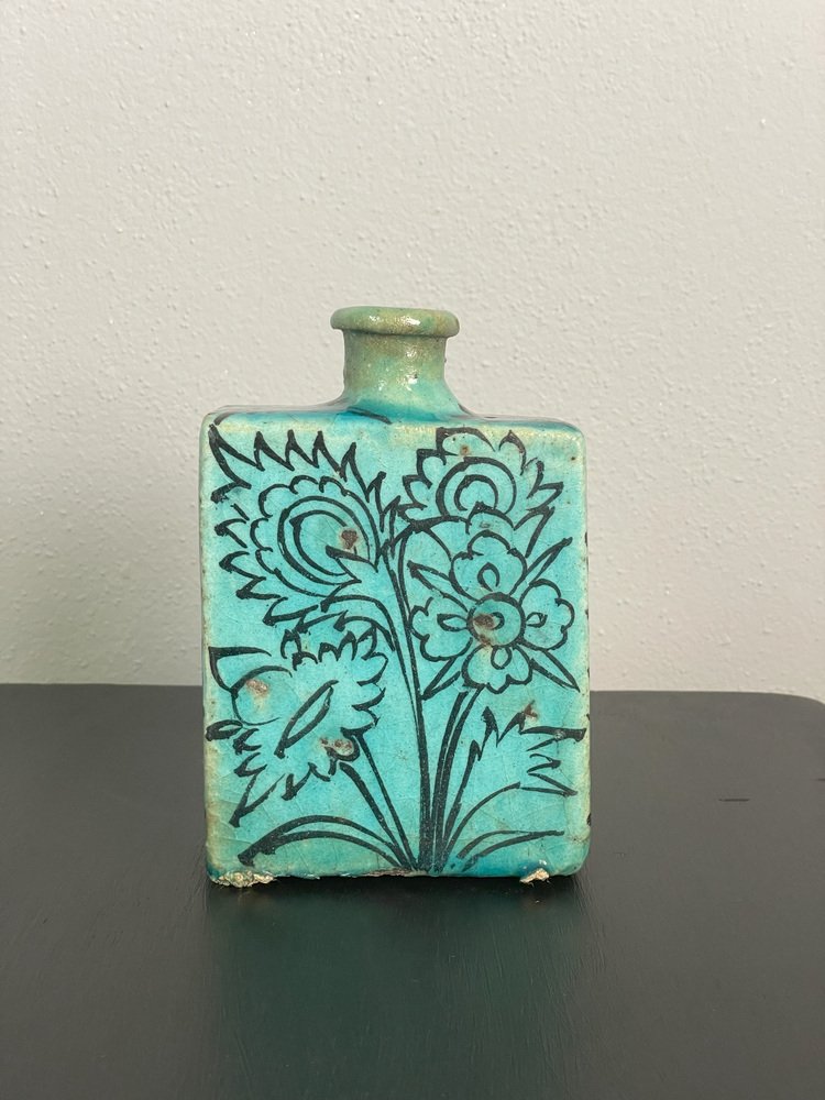 Small Turquoise Qajar Vases, Set of 2 for sale at Pamono